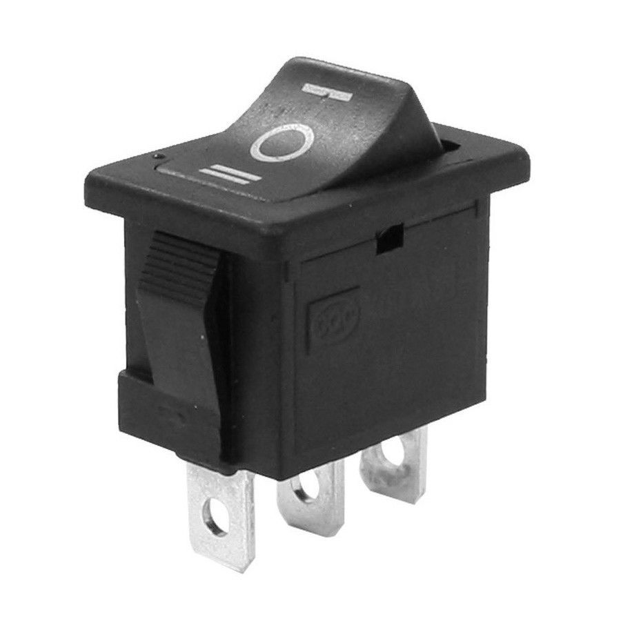 5x 3-Position Rocker Switches 12V Car AC 6A/250V 3-Pin ON-OFF-ON DC 1/2 ...