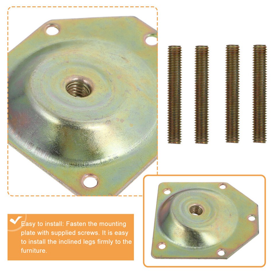 Table Leg Connecting Piece Furniture Feet Connector Mounting Brackets ...