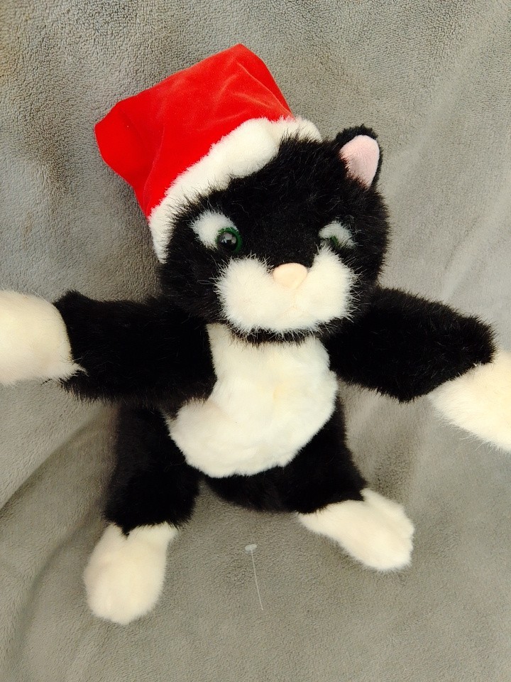 Russ Berrie Christmas Buttons Cat Soft Toy Plush. 11" | eBay UK