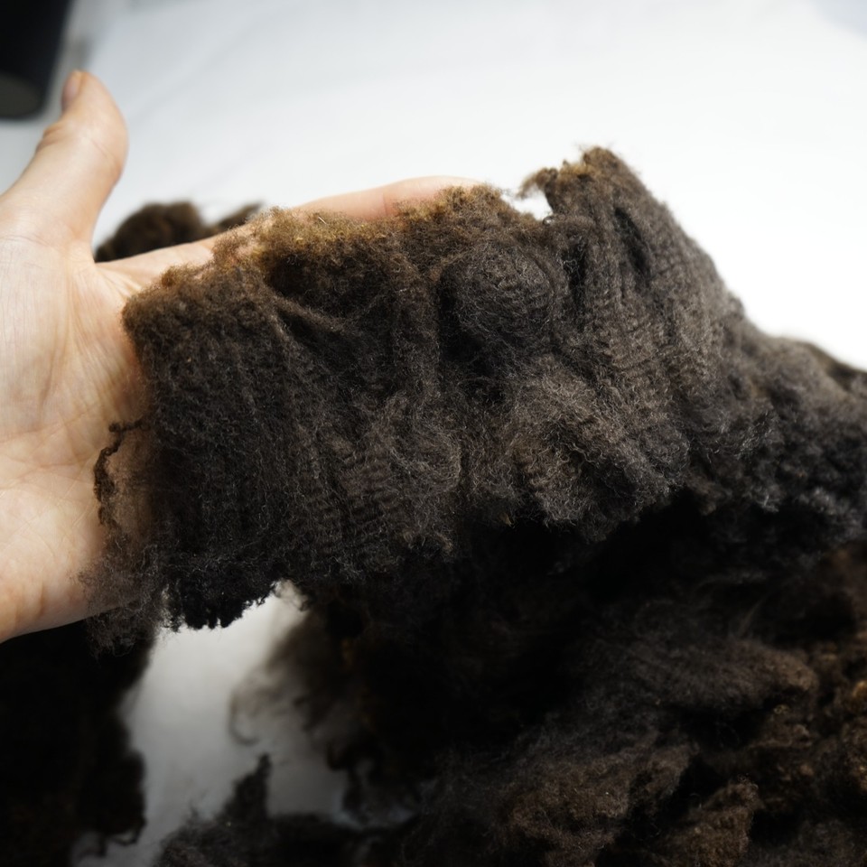 Corriedale raw fleece Dark Brown 200g 100% Australian wool cloud-soft ...