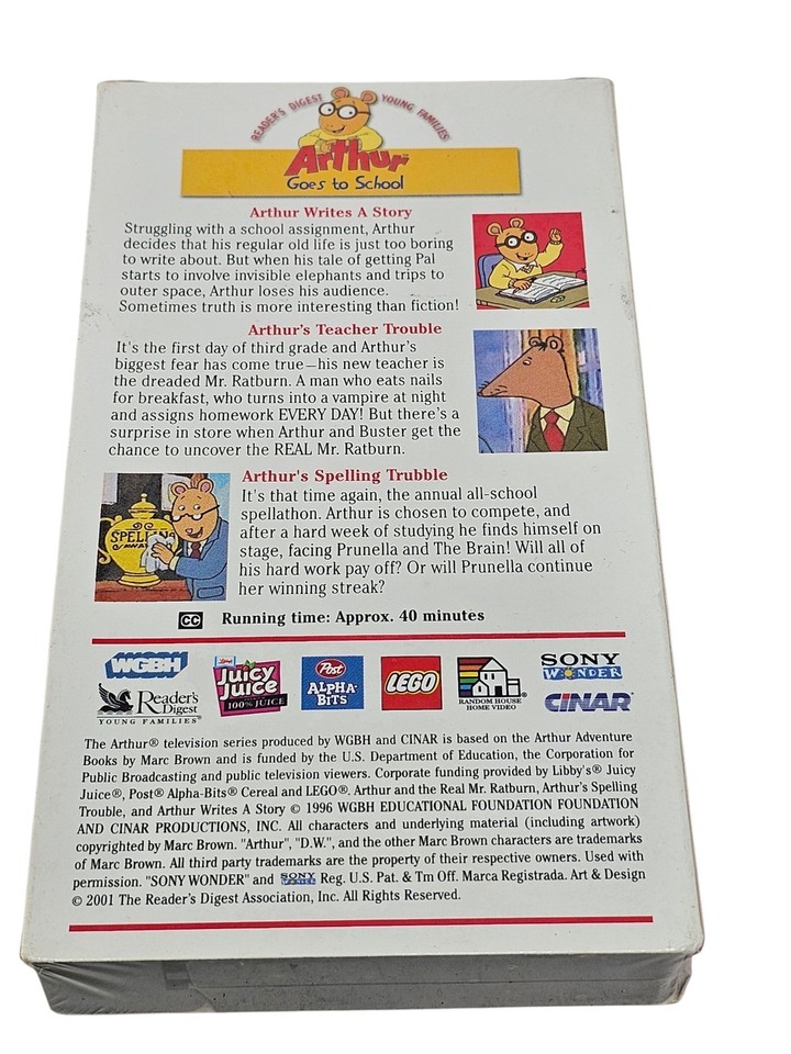 Arthur VHS Lot Goes to School New | eBay