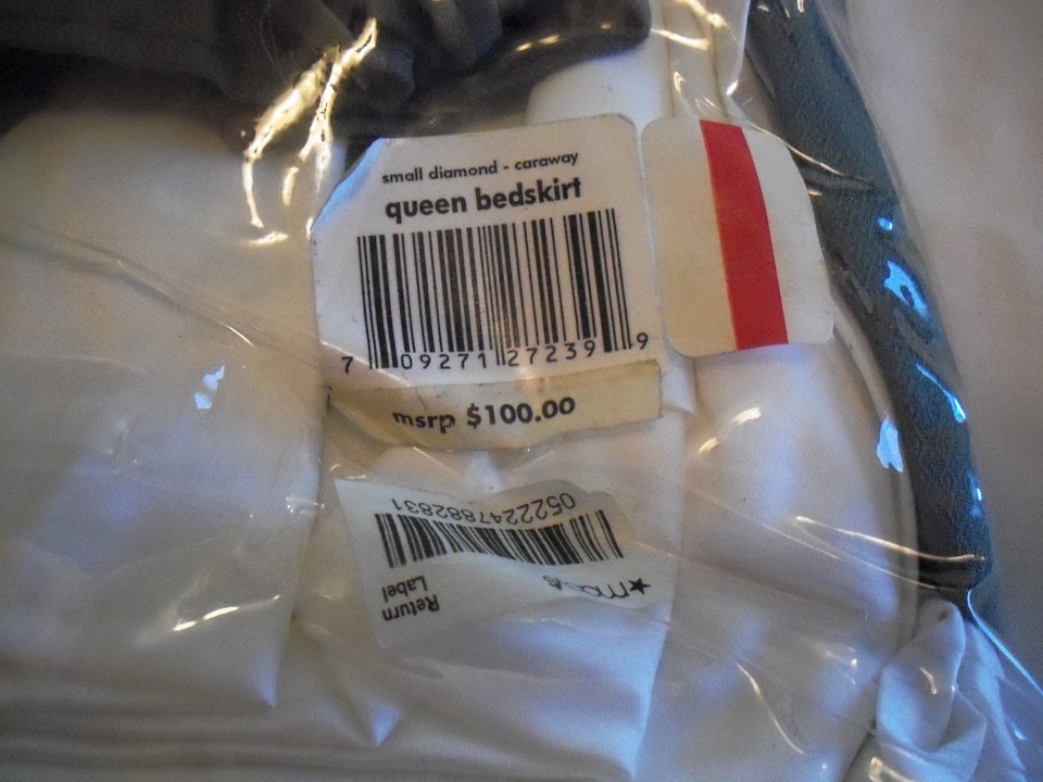 CALVIN KLEIN SMALL DIAMOND CARAWAY QUEEN BEDSKIRT $100 MSRP NEW | eBay