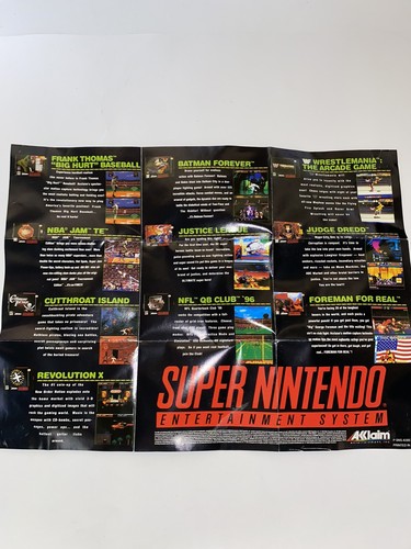 *Vintage* Super Nintendo Entertainment System SNES Console Poster | eBay