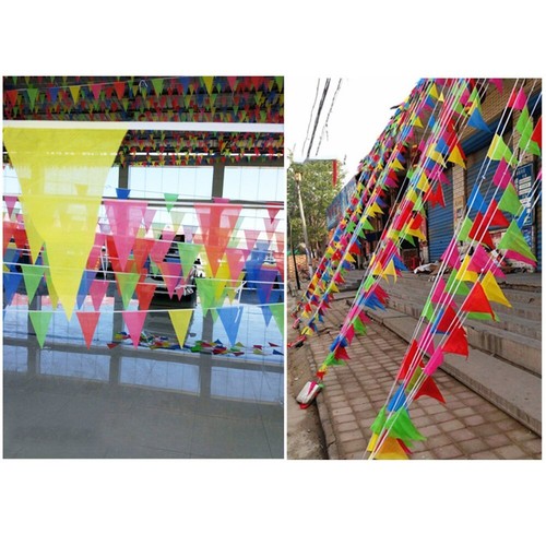 Vibrant 80M Triangle Party Flags Add Colorful Touch to Your ...