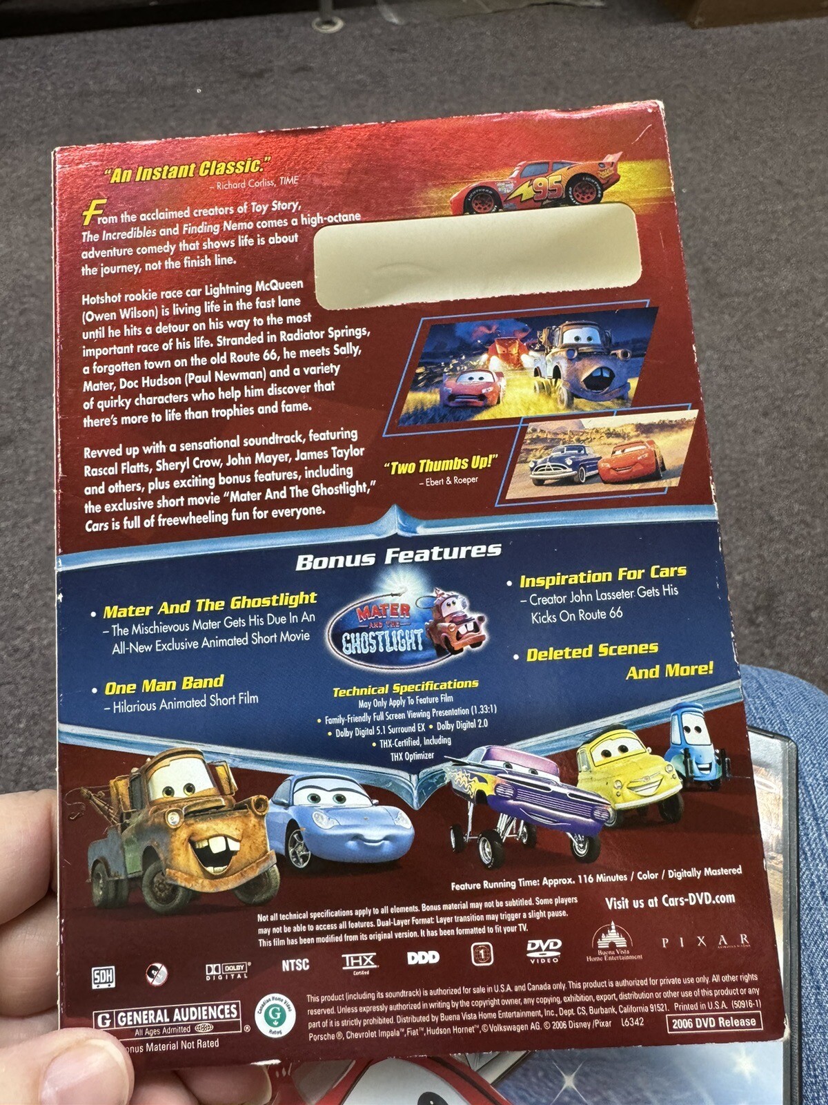 Walt Disney's/Pixar Cars (DVD, 2006) Full Screen | eBay