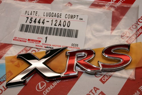 Corolla "XRS" Emblem - 75444-12A00 Decklid Name Plate - Genuine Toyota ...