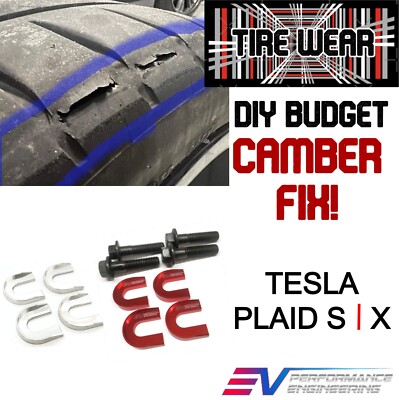 TESLA Model S X PLAID-REAR CAMBER KIT ALIGNMENT SHIMS - TIRE WEAR FIX 0 ...