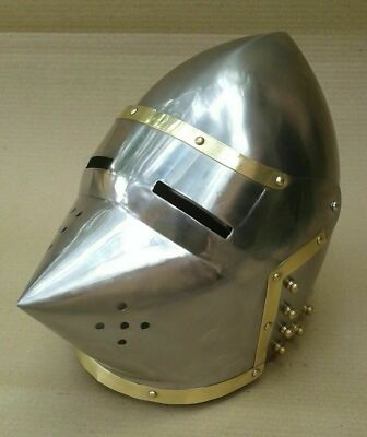 Antique Medieval Pig Face Steel Armor Helmet Bascinet Armor Steel ...