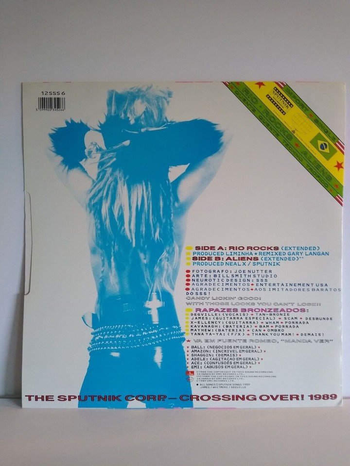 Sigue Sigue Sputnik Rio Rocks 12" Vinyl Record UK Shock Rock Synth-Pop ...