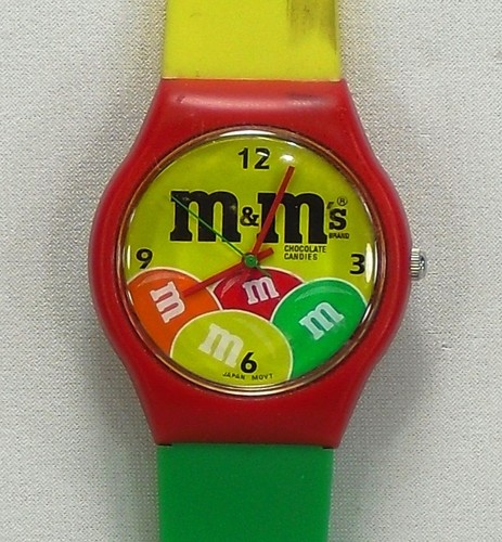 1993 MARS INC. M&M's CANDY LOGO WRIST WATCH | eBay