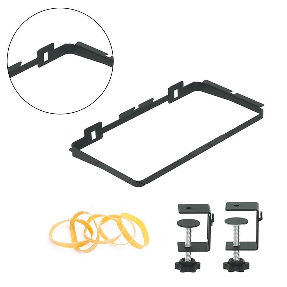 Adjustable Garbage Bag Holder Sturdy Metal Construction Rubber Bands ...