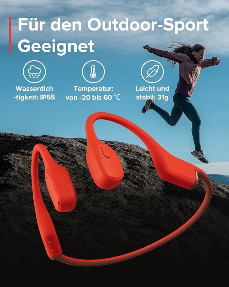 Sonic Bone Sound Headphones, Open-Ear Bone Conduction Bluetooth Sports ...