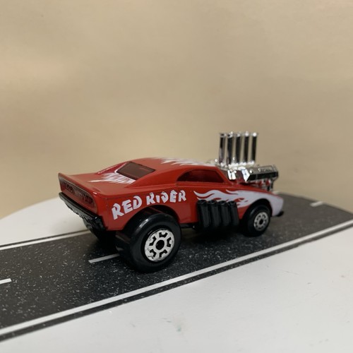 Matchbox MB-48 Red Rider Muscle Car w/White Flames & Blown Engine 1:64 ...
