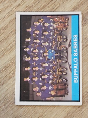 1X BUFFALO SABRES MARKED TEAM CHECKLIST 1974 75 O Pee Chee #337 VG opc ...