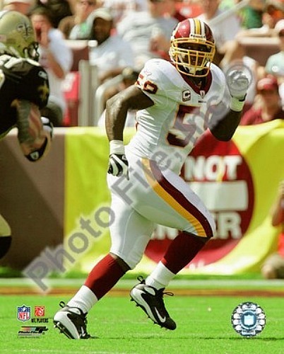 LONDON FLETCHER Washington Redskins LICENSED un-signed poster print ...