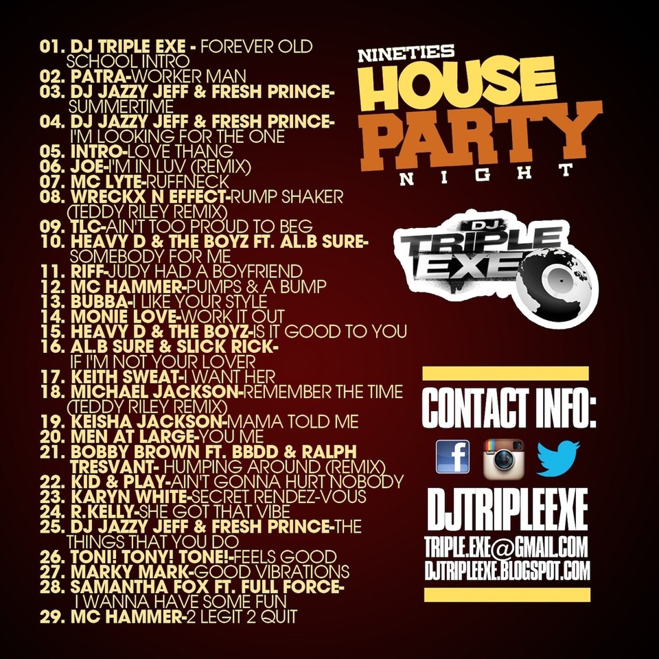 DJ TRIPLE EXE - FOREVER OLD SCHOOL 1 90S HOUSE PARTY- OLD SCHOOL ...