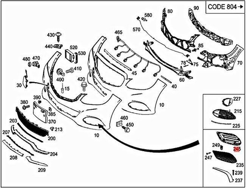 Genuine MERCEDES S212 W212 E-CLASS W212 Cover bumper area 2128852823 | eBay