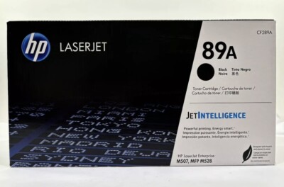 HP 89A CF289A Black Toner Cartridge OEM Genuine Factory Sealed Jet ...