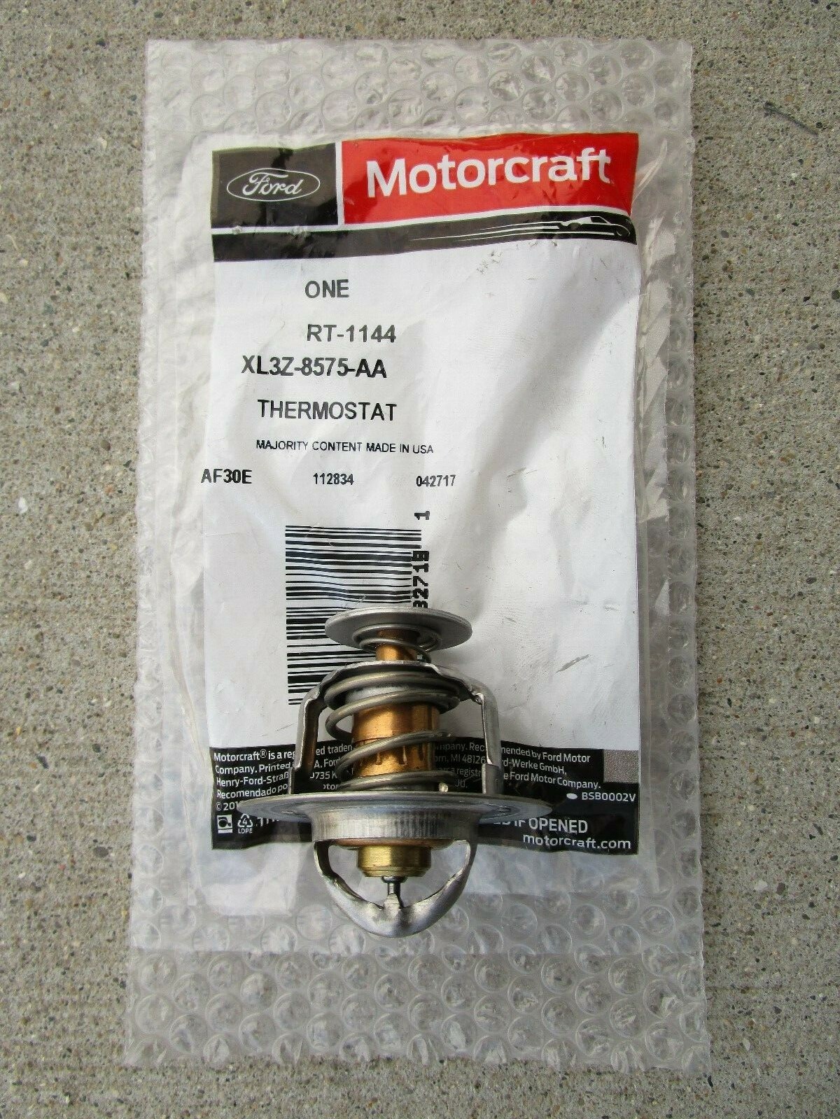 FORD XL3Z-8575-AA XL3Z8575AA MOTORCRAFT RT1144 ENGINE COOLANT ...