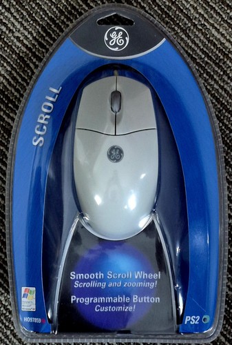 GE Scroll Mouse H097859 Wired PS2 Port, For Pc Windows 95, 98, NT, ME ...