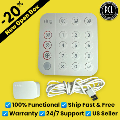 NEW: Ring Alarm Home 2nd Gen Keypad White (5AT2S7), Keypad & Power ...