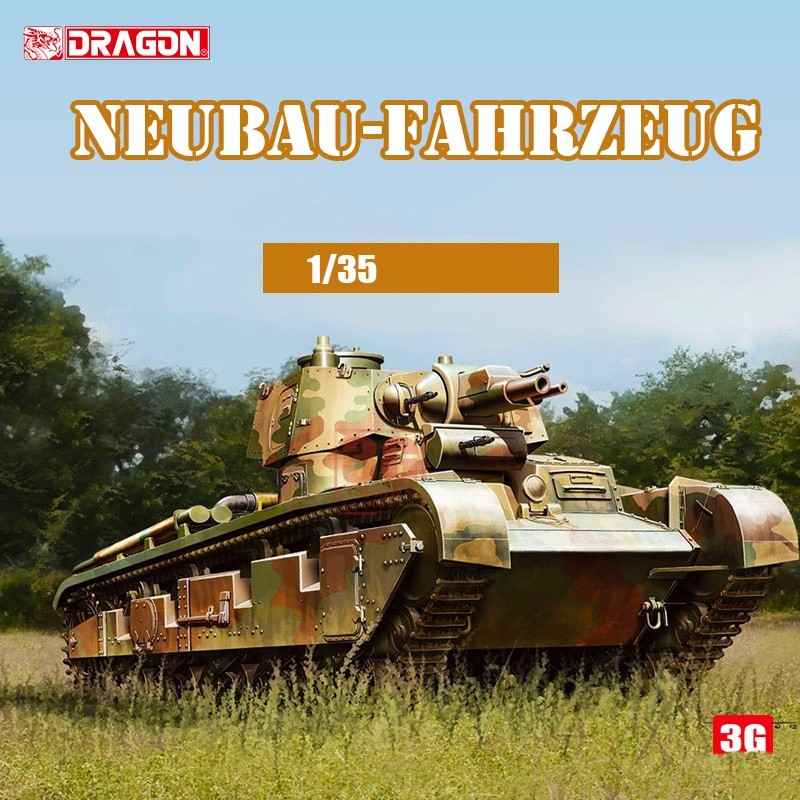 DRAGON 6968 1/35 WW.II GERMAN NEUBAUFARTSOJK MULTI-TURRET TANK CAR 2 ...
