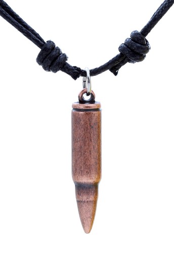 Copper MI6 Gun Military FBI force Rifle NATO Bullet Necklace IDF Israel ...