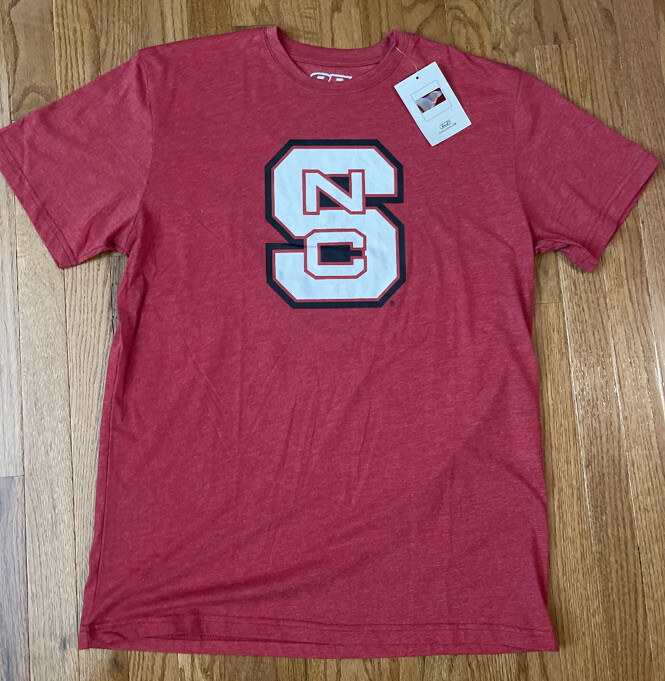 Men's NC State Wolfpack E5 Apparel Block S Logo Red Short Sleeve Shirt ...