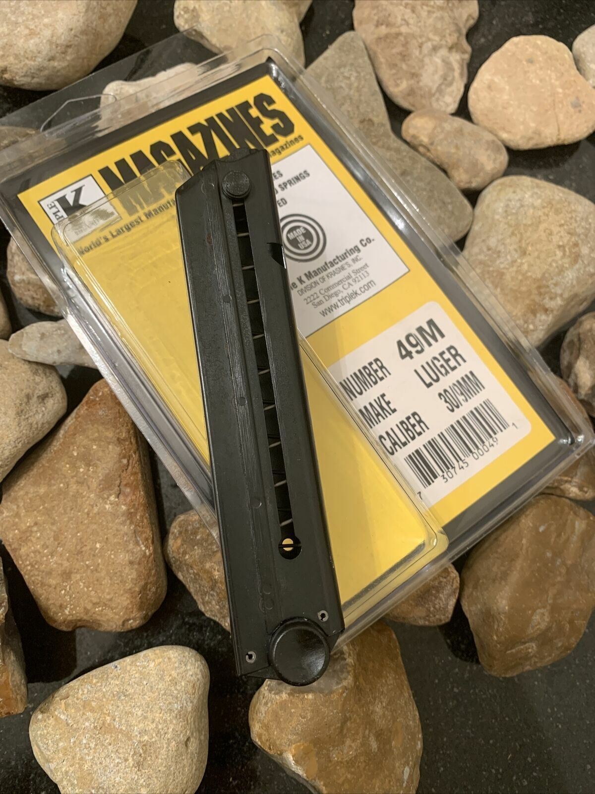 Luger .30 OR 9MM 7 Round RD Blued Steel Magazine Mag Mags USA MADE ...