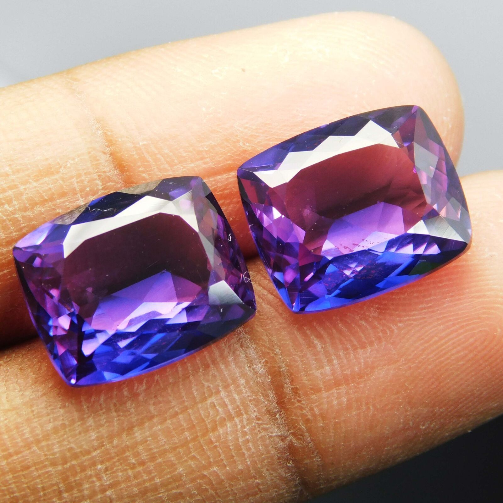 Extremely Natural PURPLE Tanzanite 16 Ct Cushion CERTIFIED Loose ...
