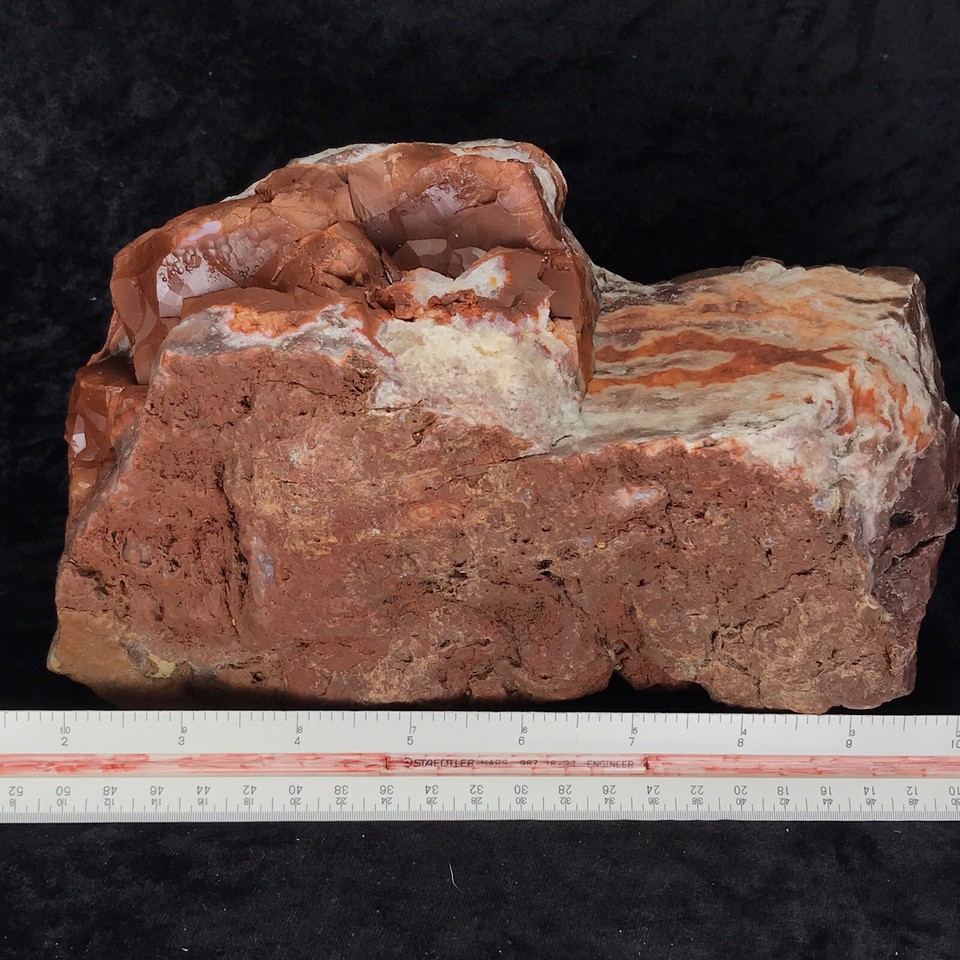 8" Large Red Orange Chalcedony Agate Geode Lapidary Rough Kentucky 7 ...