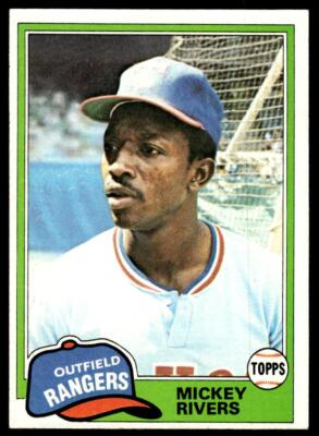 1981 Topps 145 Mickey Rivers Texas Rangers Baseball Card | eBay