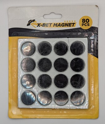 X-Bet Magnet 80 pcs Small Round 2cm or 0.8 Inch Magnetic dots Self ...