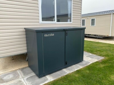STATIC CARAVAN STORAGE SHED MADE FROM ALUMINIUM AND STAINLESS MATERIALS ...