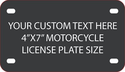 50 Motorcycle Customized Aluminum LICENSE PLATE TAG With Your Own Text ...