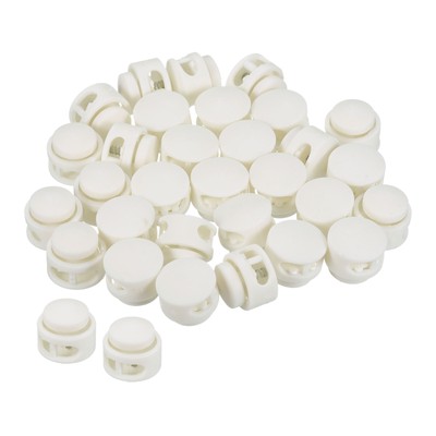 Cord Locks, 30 Pack Round Spring Toggle Stopper, White | eBay