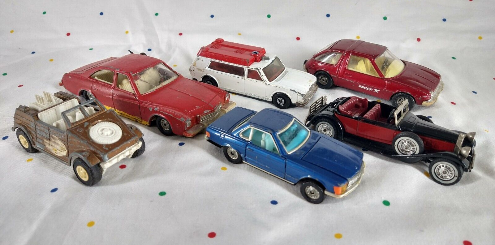 Vintage Corgi & Matchbox Cars Set Of 6 Buick Kubelwagen Ambulance AMC ...