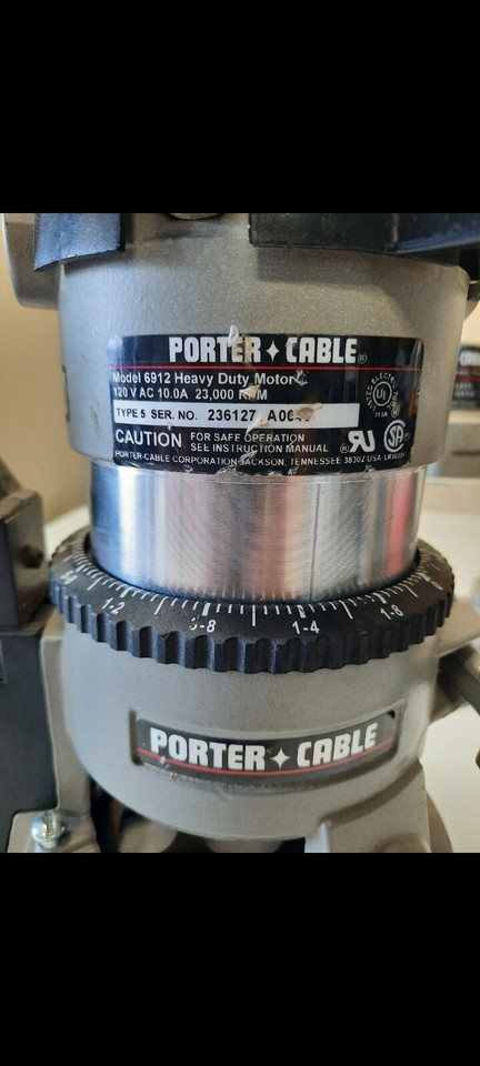 PORTER CABLE ROUTER BUNDLE 6912 Motor W/ 6911 Base + 6931 Plunge Base ...