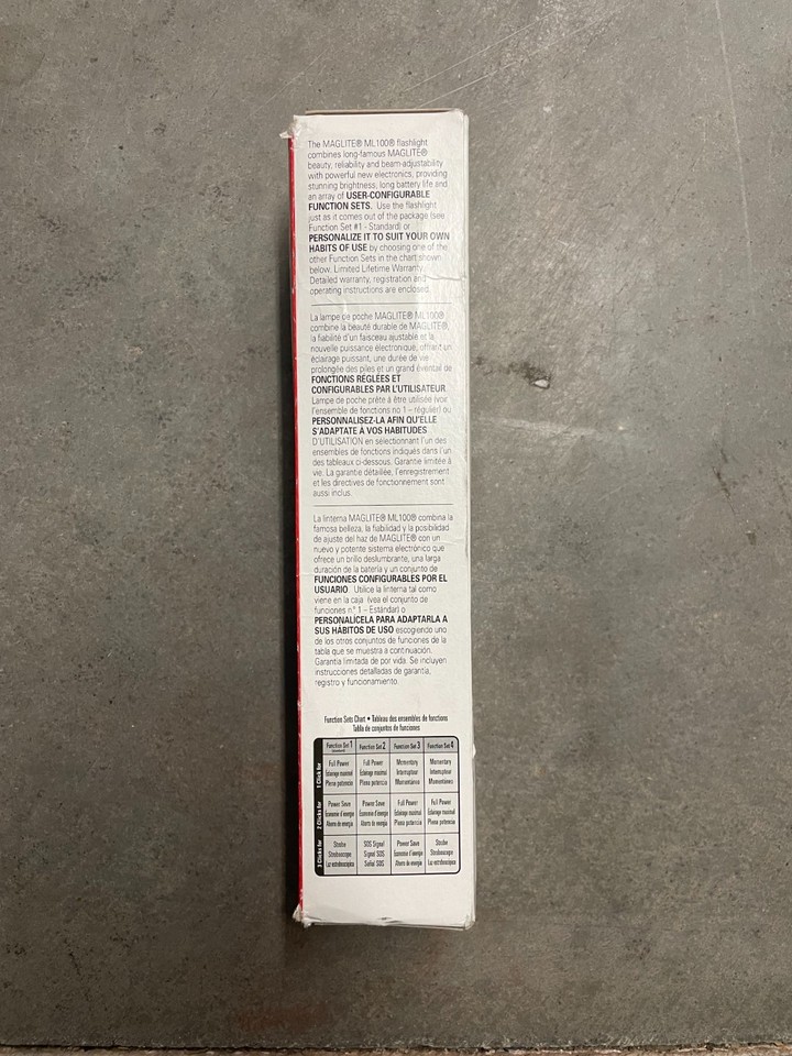 Maglite ML100 LED 2-Cell C LED Flashlight - Ultra Beam Distance 307 ...