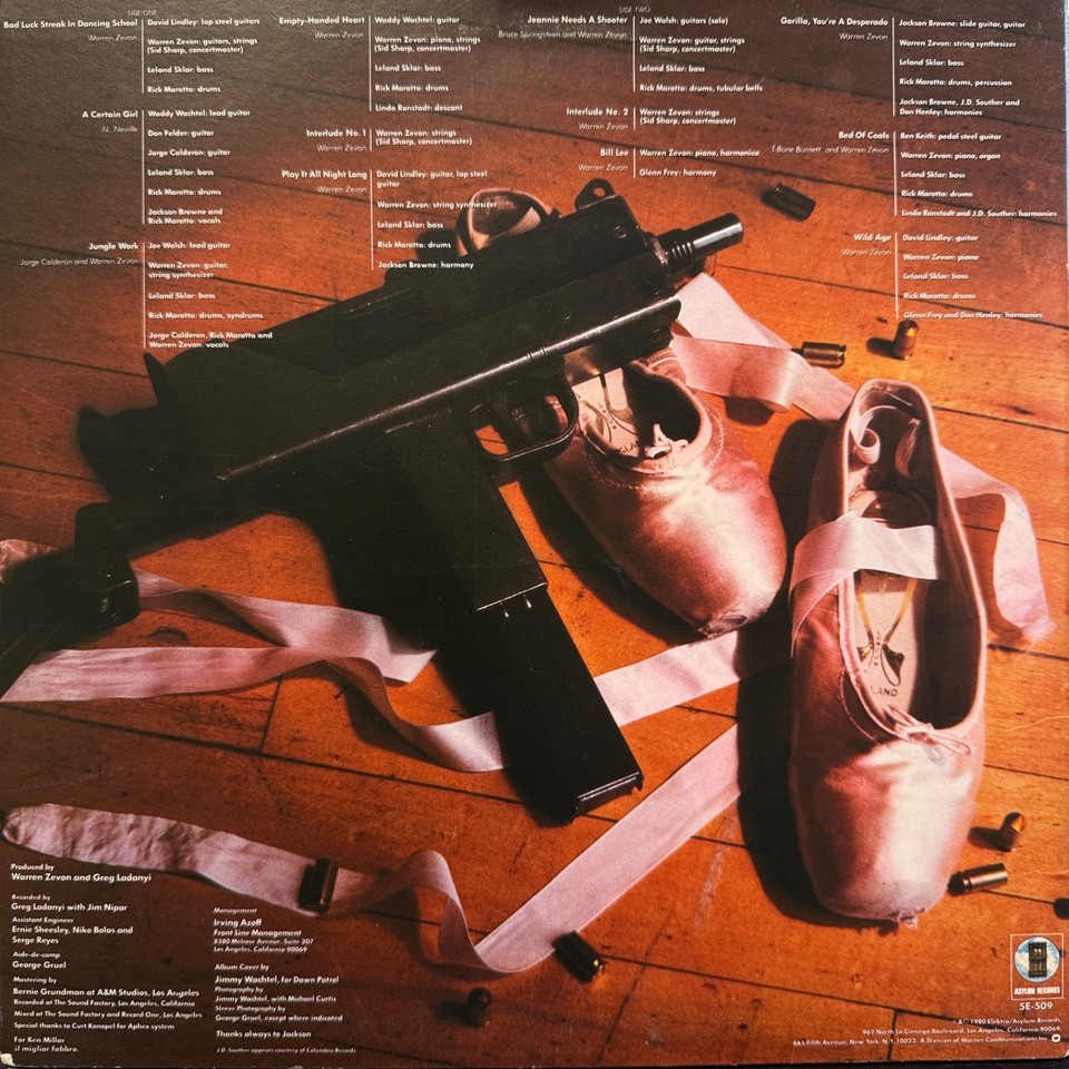 WARREN ZEVON "Bad Luck Streak In Dancing School" AUTOGRAPHED vinyl ...