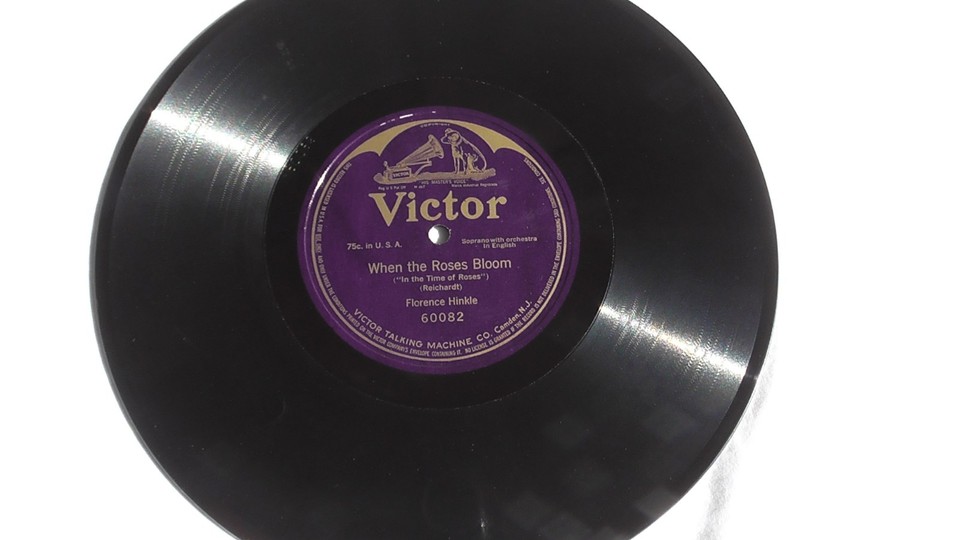 Florence Hinkle - 78rpm single 10-inch Victor #60082 When Roses Bloom ...