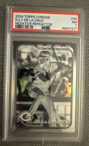 2024 Topps Chrome Negative Refractor Reds Elly De La Cruz (RC) #44 PSA ...