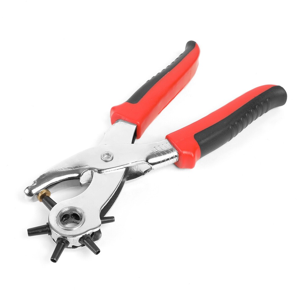 2-5 MM Six Round Hole Leather Belt Punch Plier Perforator Revolving ...