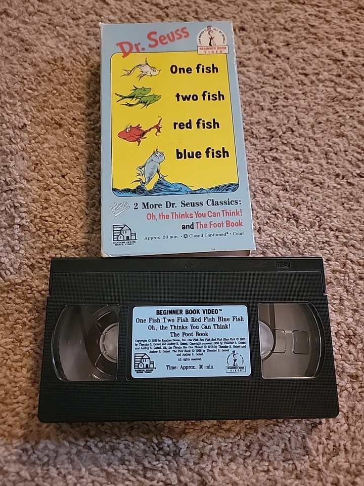 Dr. Seuss One Fish Two Fish Red Fish Blue Fish VHS | eBay