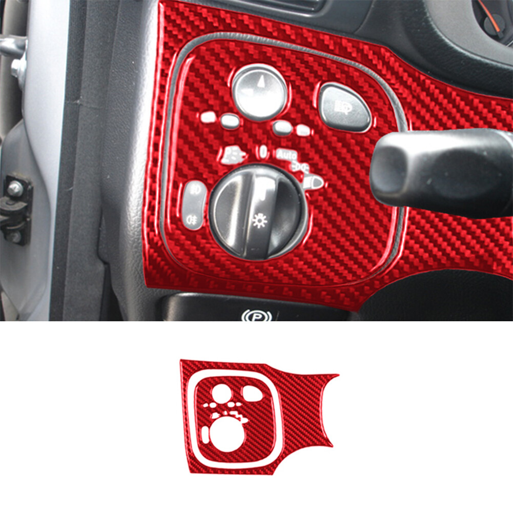 17Pcs Red Carbon Fiber Full Interior Kit Cover Trim For Mercedes-Benz ...