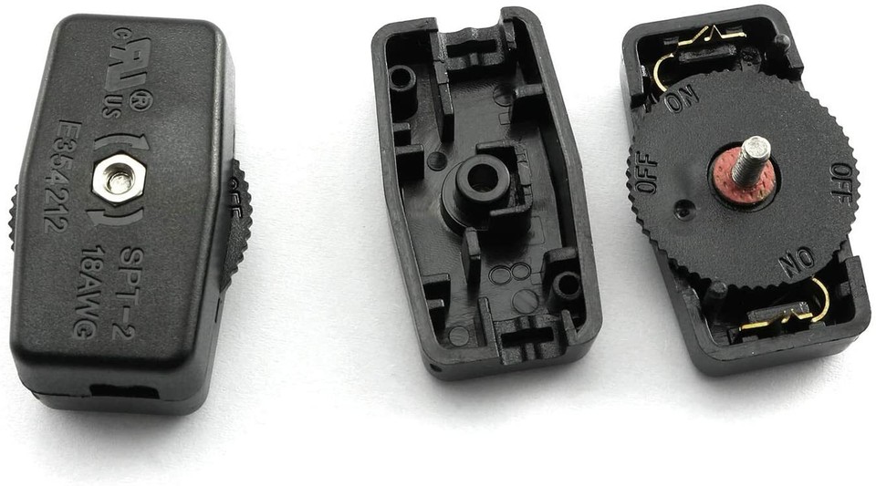 4pcs New Inline Rotary Cord Switch Replacement For Spt-2 Lamp Cord 3A ...