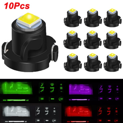 10Pcs T4/T4.2 Neo 10mm Dash A/C Climate Control HVAC Switch LED Light ...
