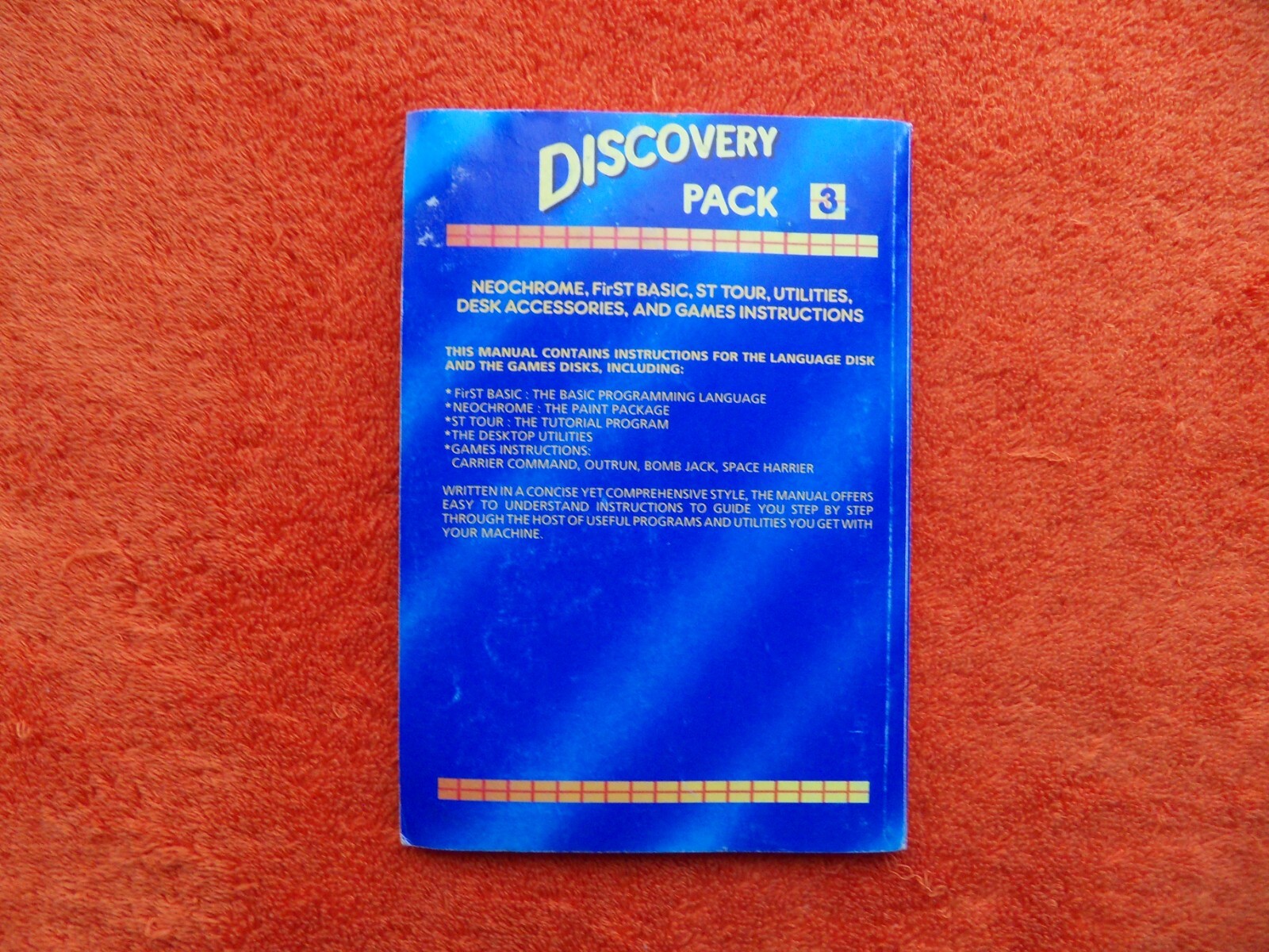 DISCOVERY PACK 3 - user guide / owner manual - atari st | eBay UK