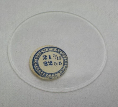 THICK GLASS POCKET WATCH CRYSTAL 21 5/16 REPLACEMENT WATCHMAKER NEW OLD ...