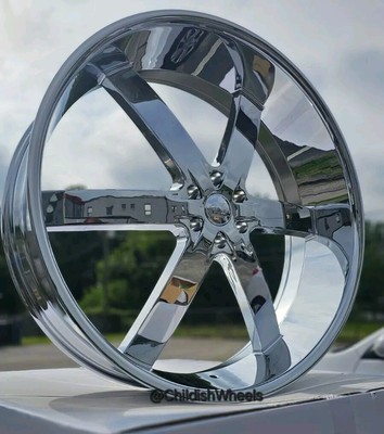30" Inch Chrome U2 55 Wheels Rims 6x139.7 6x5.5 24 26 28 | One Piece ...